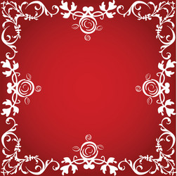 Red Rose Vine Border
