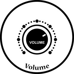 Volume control icon on transparent Royalty Free Vector Image