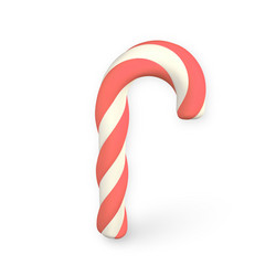 Candy cane square frame on white background Vector Image