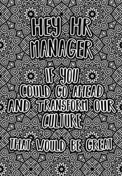 Coloring book page - hr team assemble Royalty Free Vector