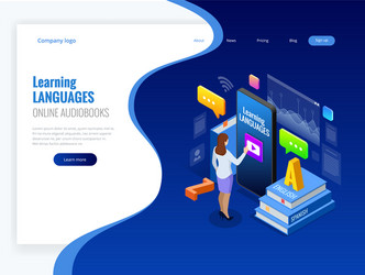Online language courses Royalty Free Vector Image