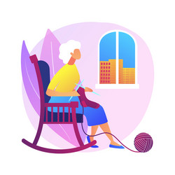Loneliness elderly people concept Royalty Free Vector Image
