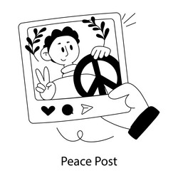 Peace post Royalty Free Vector Image - VectorStock