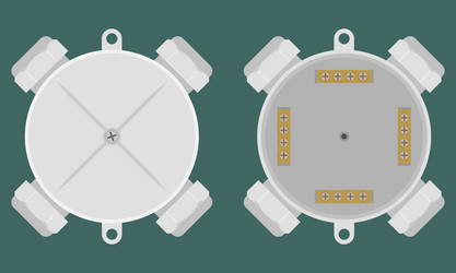 Diagram for a junction box lighting circuit Vector Image