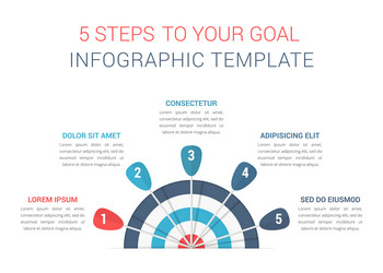 Five years target plan in business and life Vector Image