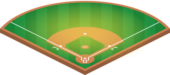 Isometric baseball field flat Royalty Free Vector Image