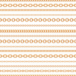 Gold chains seamless pattern Royalty Free Vector Image