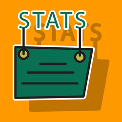 Sticker statistics icon infographic chart symbol Vector Image