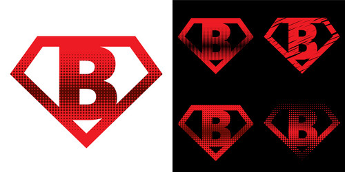 Super hero logo letters superhero alphabet Vector Image