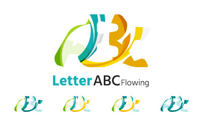 Abc company logo set Royalty Free Vector Image