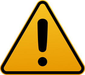 Hazard warning attention sign Royalty Free Vector Image