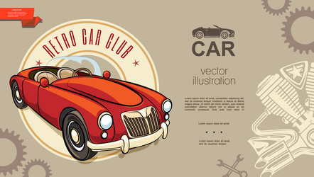 Retro car banners Royalty Free Vector Image - VectorStock