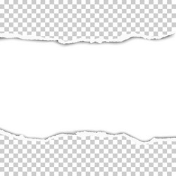 Snatched middle of transparent paper Royalty Free Vector