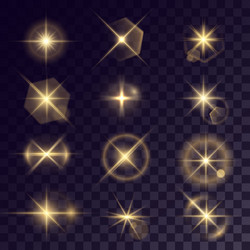 Star lighting effects Royalty Free Vector Image