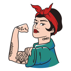 Beautiful strong woman avatar character Royalty Free Vector