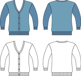 Blank cardigan Royalty Free Vector Image - VectorStock
