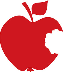 Cartoon stub of apple garbage fruit Royalty Free Vector