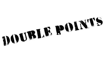 Double points rubber stamp Royalty Free Vector Image