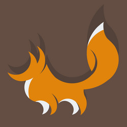 Abstract red fox symbol icon Royalty Free Vector Image
