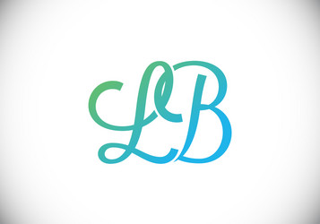 Initial monogram letter lb logo design template l Vector Image