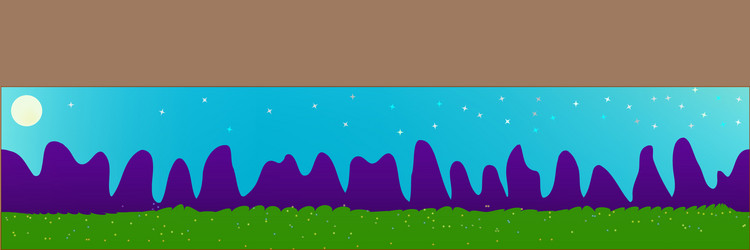 Cyan sky and mountains landscape Royalty Free Vector Image