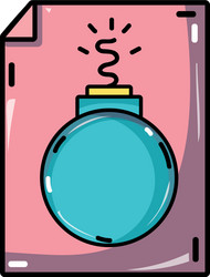 Grated danger bomb weapon destruction inside paper