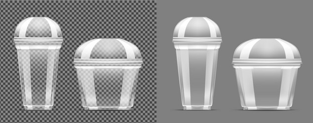 Disposable transparent plastic cup Royalty Free Vector Image