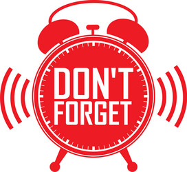 Dont Forget Icon Vector Images (over 190)