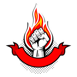 Fist of protest Royalty Free Vector Image - VectorStock