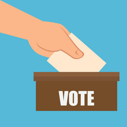 Cartoon elections vote design Royalty Free Vector Image