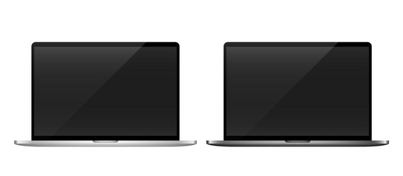 Desktop laptop template two color Royalty Free Vector Image