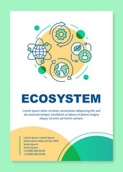 Ecosystem poster template layout environmental Vector Image