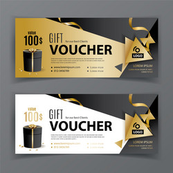 Gift card or voucher template Royalty Free Vector Image