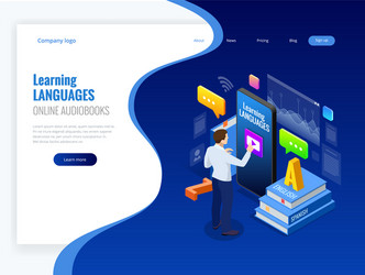 Learning languages concept Royalty Free Vector Image