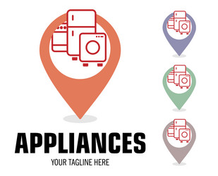 Modern minimalist home appliance store logo Vector Image