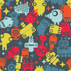 Robot pattern Royalty Free Vector Image - VectorStock
