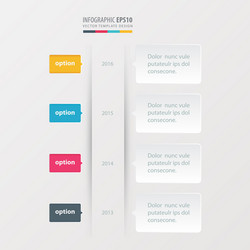 Timeline design design yellow blue pink color Vector Image