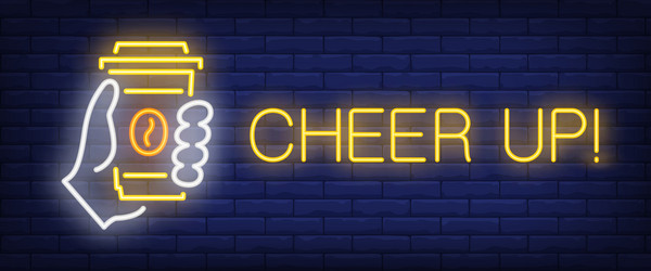 Ready steady go neon text with sign Royalty Free Vector