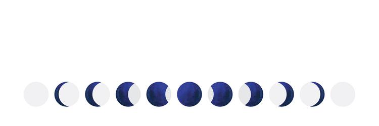 Night sky moon phases Royalty Free Vector Image