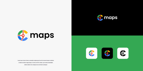 Letter mark maps logo g Royalty Free Vector Image