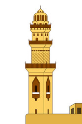 Medina city holy concept minar prophet muhammad Vector Image