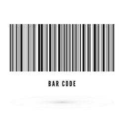 Bar code label template isolated on white Vector Image