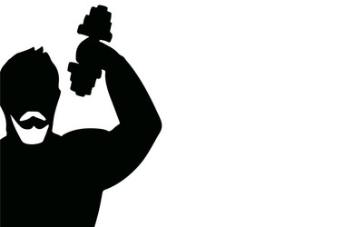 A banner with bodybuilder Royalty Free Vector Image