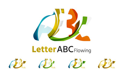 Abc company logo set Royalty Free Vector Image