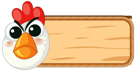 Chicken head label Royalty Free Vector Image - VectorStock