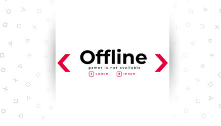 Modern offline gaming streamline banner Royalty Free Vector