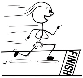 Injured stick figure Royalty Free Vector Image