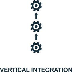 Vertical integration icon set four elements Vector Image
