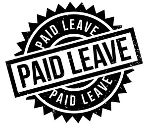Paid leave rubber stamp Royalty Free Vector Image