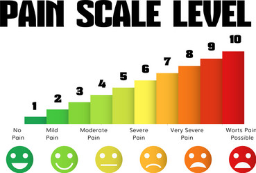 Pain scale chart vertical Royalty Free Vector Image